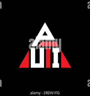 PUI triangle letter logo design with triangle shape. PUI triangle logo ...