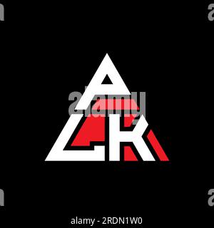 PLK triangle letter logo design with triangle shape. PLK triangle logo design monogram. PLK ...