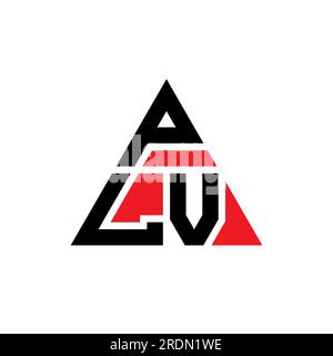 PLV triangle letter logo design with triangle shape. PLV triangle logo ...