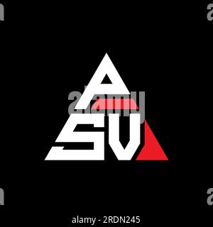 PSV triangle letter logo design with triangle shape. PSV triangle logo ...