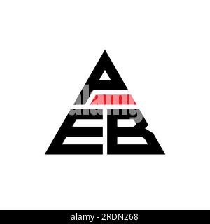PEB triangle letter logo design with triangle shape. PEB triangle logo ...