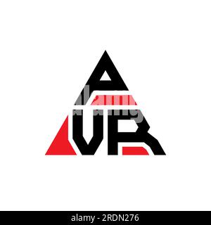 PVR triangle letter logo design with triangle shape. PVR triangle logo ...