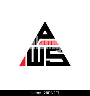 PWS triangle letter logo design with triangle shape. PWS triangle logo ...