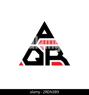 PQR triangle letter logo design with triangle shape. PQR triangle logo ...