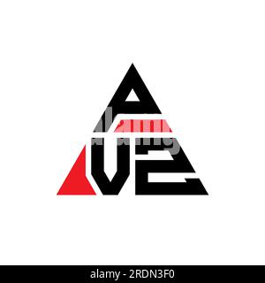 PVZ triangle letter logo design with triangle shape. PVZ triangle logo ...