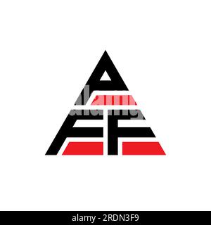 PFF triangle letter logo design with triangle shape. PFF triangle logo ...