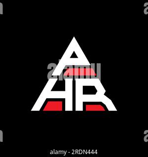 PHR triangle letter logo design with triangle shape. PHR triangle logo ...
