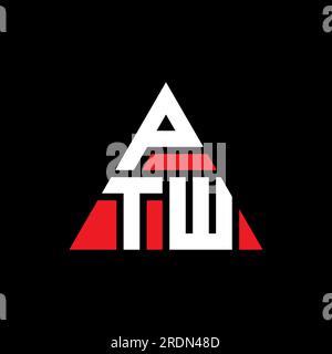 PTW triangle letter logo design with triangle shape. PTW triangle logo ...