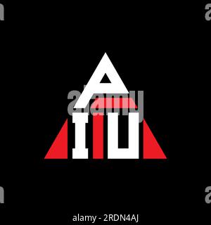 PIU triangle letter logo design with triangle shape. PIU triangle logo ...