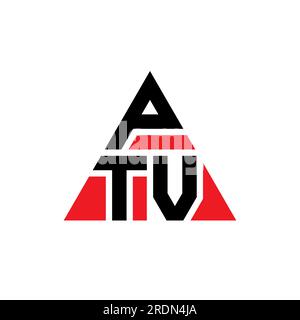PTV triangle letter logo design with triangle shape. PTV triangle logo ...