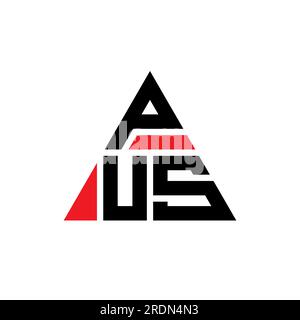 PUS triangle letter logo design with triangle shape. PUS triangle logo ...