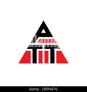 PTT triangle letter logo design with triangle shape. PTT triangle logo ...