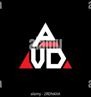 PVD triangle letter logo design with triangle shape. PVD triangle logo ...