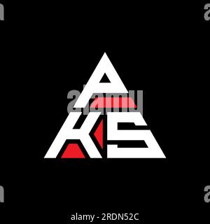 PKS triangle letter logo design with triangle shape. PKS triangle logo ...