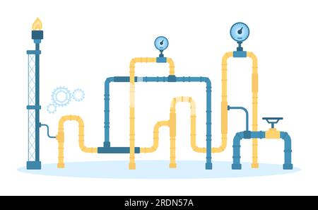 natural water gas meter cartoon vector illustration Stock Vector Image ...