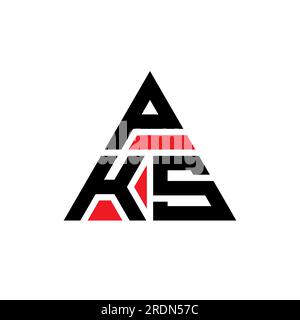 PKS triangle letter logo design with triangle shape. PKS triangle logo ...