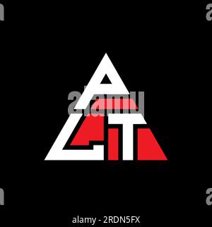 PLT triangle letter logo design with triangle shape. PLT triangle logo ...