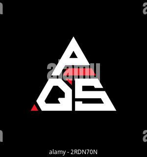 PQS triangle letter logo design with triangle shape. PQS triangle logo ...