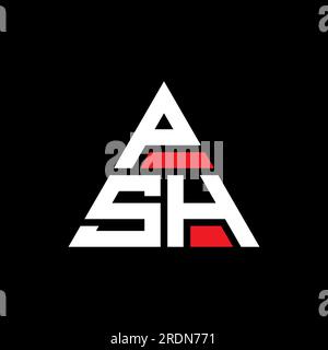 PSH triangle letter logo design with triangle shape. PSH triangle logo ...