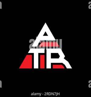PTR triangle letter logo design with triangle shape. PTR triangle logo ...