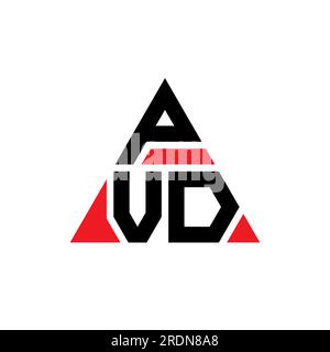 PVD triangle letter logo design with triangle shape. PVD triangle logo ...