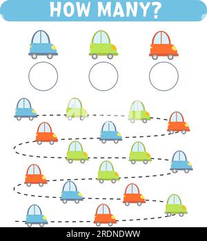 Cartoon Illustration of Educational Mathematical Activity Task for ...