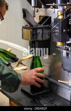 Disgorgement of Champagne in France Stock Photo - Alamy