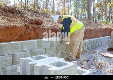 During constructed of new retaining wall project there was contractor ...