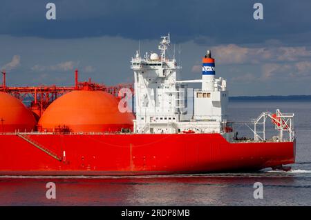 LNG Tanker Arctic Princess, The Great Belt Strait, Denmark,Europe Stock ...