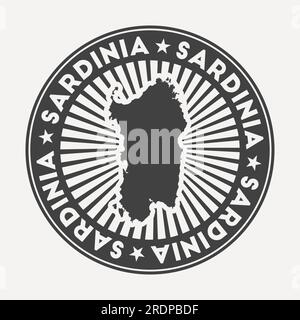 Italy round logo. Vintage travel badge with the circular name and map ...