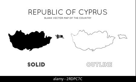 Cyprus map. Borders of Cyprus for your infographic. Vector country ...