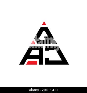 QAJ triangle letter logo design with triangle shape. QAJ triangle logo ...