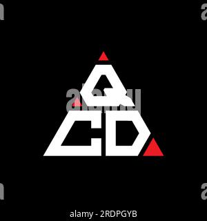 QCD triangle letter logo design with triangle shape. QCD triangle logo ...