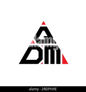 QDM triangle letter logo design with triangle shape. QDM triangle logo ...