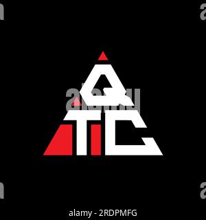 QTC triangle letter logo design with triangle shape. QTC triangle logo ...