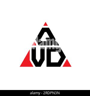 QVD triangle letter logo design with triangle shape. QVD triangle logo ...