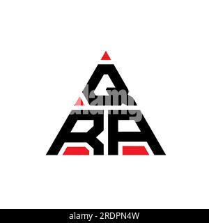 QRA triangle letter logo design with triangle shape. QRA triangle logo ...