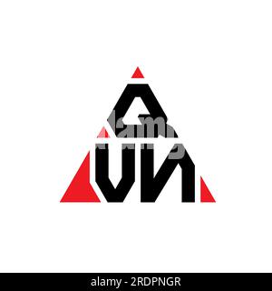 QVN triangle letter logo design with triangle shape. QVN triangle logo ...