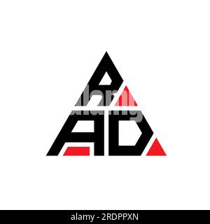 RAD triangle letter logo design with triangle shape. RAD triangle logo ...