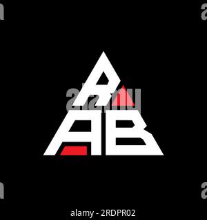 RAB triangle letter logo design with triangle shape. RAB triangle logo ...