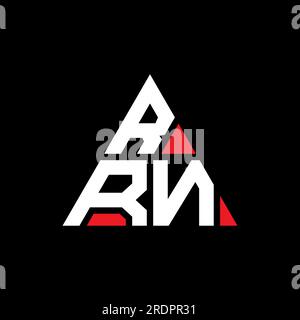 RRN triangle letter logo design with triangle shape. RRN triangle logo ...