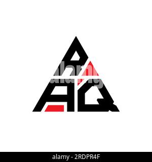 RAQ triangle letter logo design with triangle shape. RAQ triangle logo ...