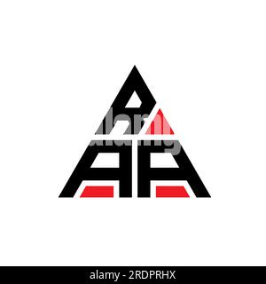RAA triangle letter logo design with triangle shape. RAA triangle logo ...