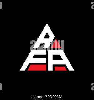RFA triangle letter logo design with triangle shape. RFA triangle logo ...