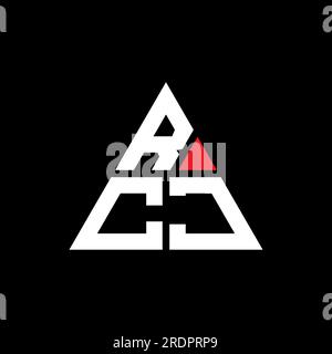 RCJ triangle letter logo design with triangle shape. RCJ triangle logo ...