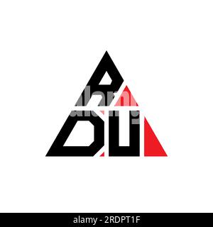 RDU triangle letter logo design with triangle shape. RDU triangle logo ...