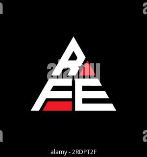 RFE triangle letter logo design with triangle shape. RFE triangle logo ...