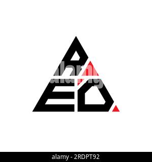 REO triangle letter logo design with triangle shape. REO triangle logo ...