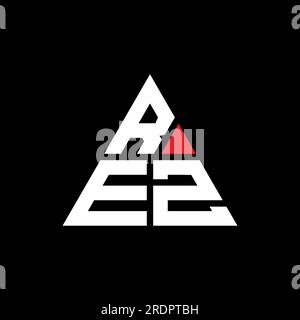 REZ triangle letter logo design with triangle shape. REZ triangle logo ...