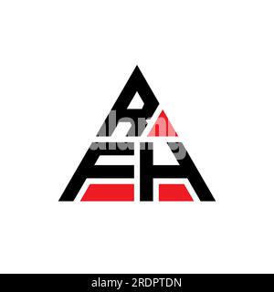 RFH triangle letter logo design with triangle shape. RFH triangle logo ...